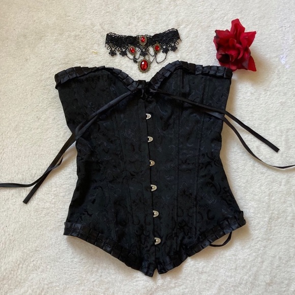 Hot Topic | Tops | Vintage Y2k Gothic Steampunk Hot Topic Black Lace ...